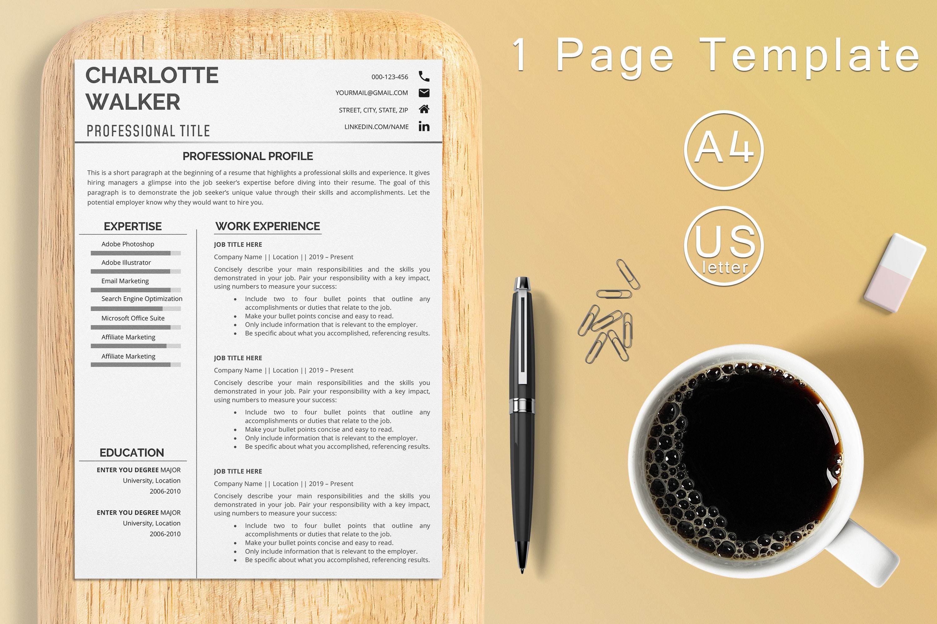 Software Engineer Resume Template for Word It Resume - Etsy