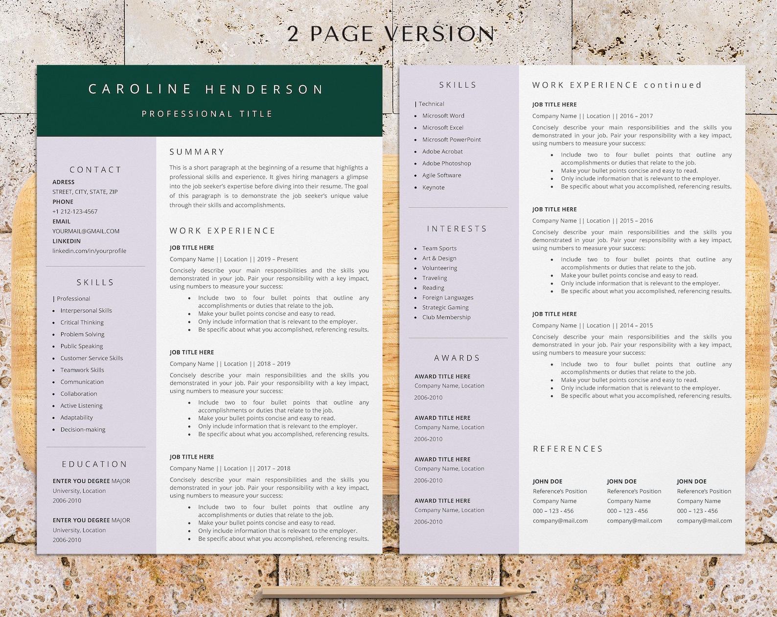 Mechanic Resume Template for Word, Automotive Technician Cv, Car and ...