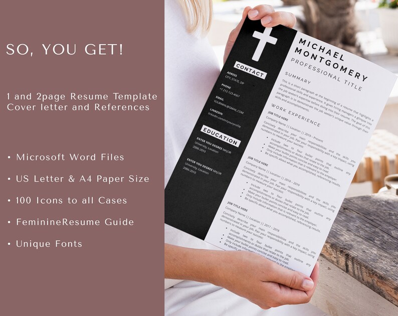 Pastor Resume Template for Word, Religion Resume, Church Administrator ...
