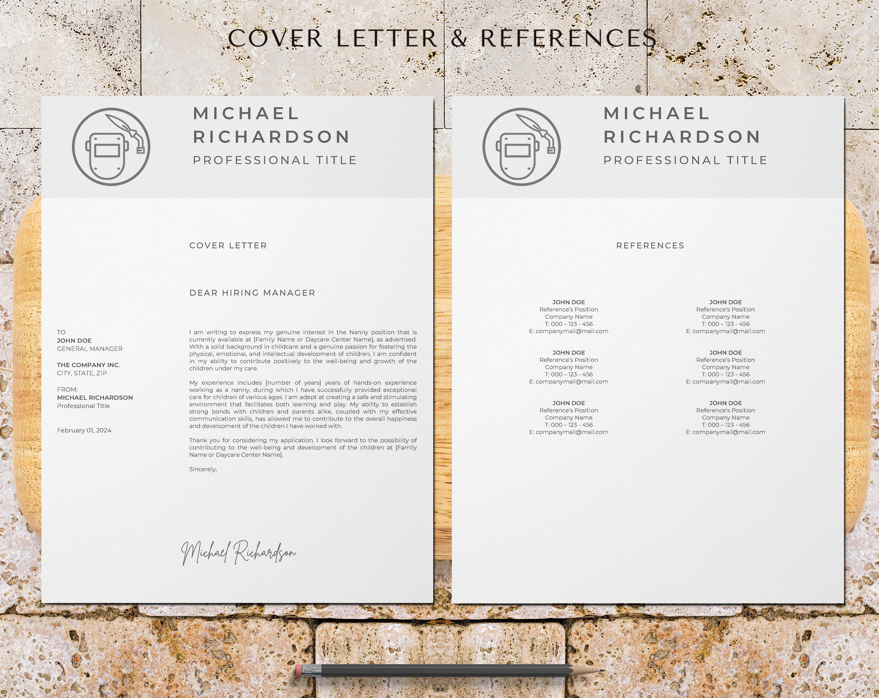 Welder Resume Template for Canva, Pipe Welder and Welder Helper Resume ...