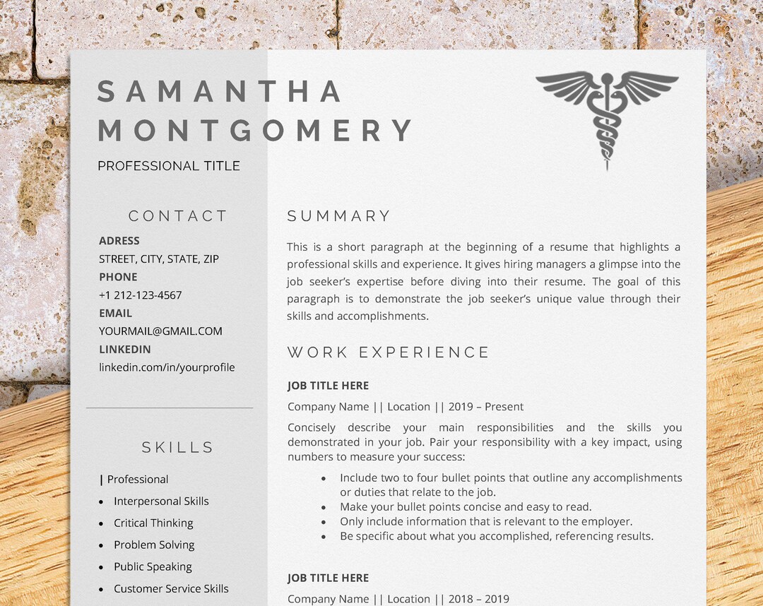 Staff Nurse Resume Template for Word, Registered Nurse Resume Template ...