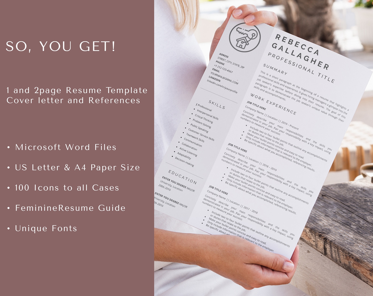 Leasing Consultant Resume Template for Word, Realtor, Real Estate ...