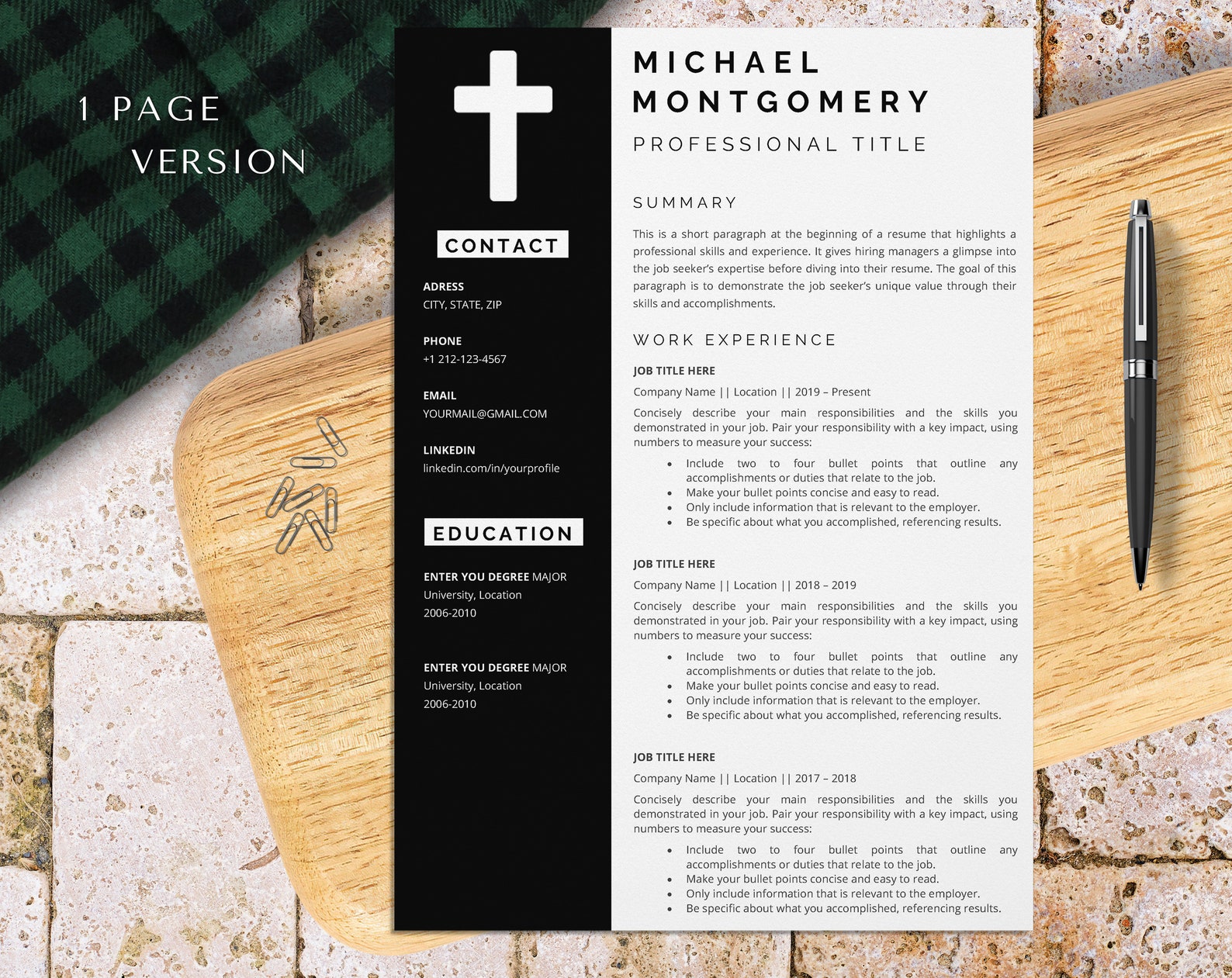 Pastor Resume Template for Word, Religion Resume, Church Administrator ...