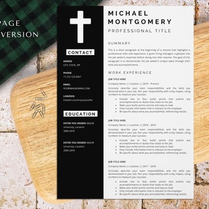 Pastor Resume Template for Word, Religion Resume, Church Administrator ...
