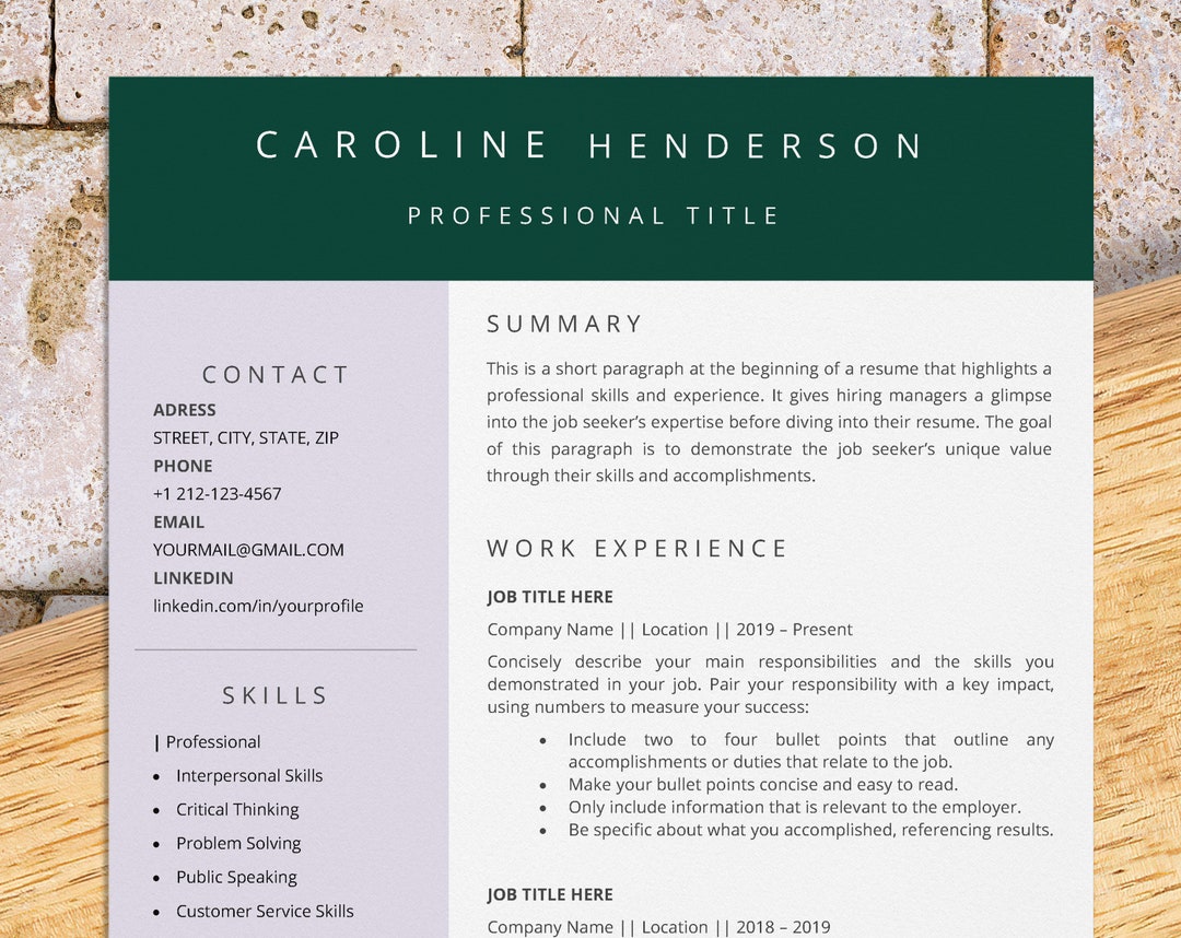 Mechanic Resume Template for Word, Automotive Technician Cv, Car and ...