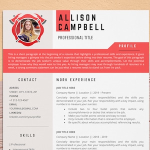 Firefighters Resume Template for Word Fire Inspectors CV - Etsy