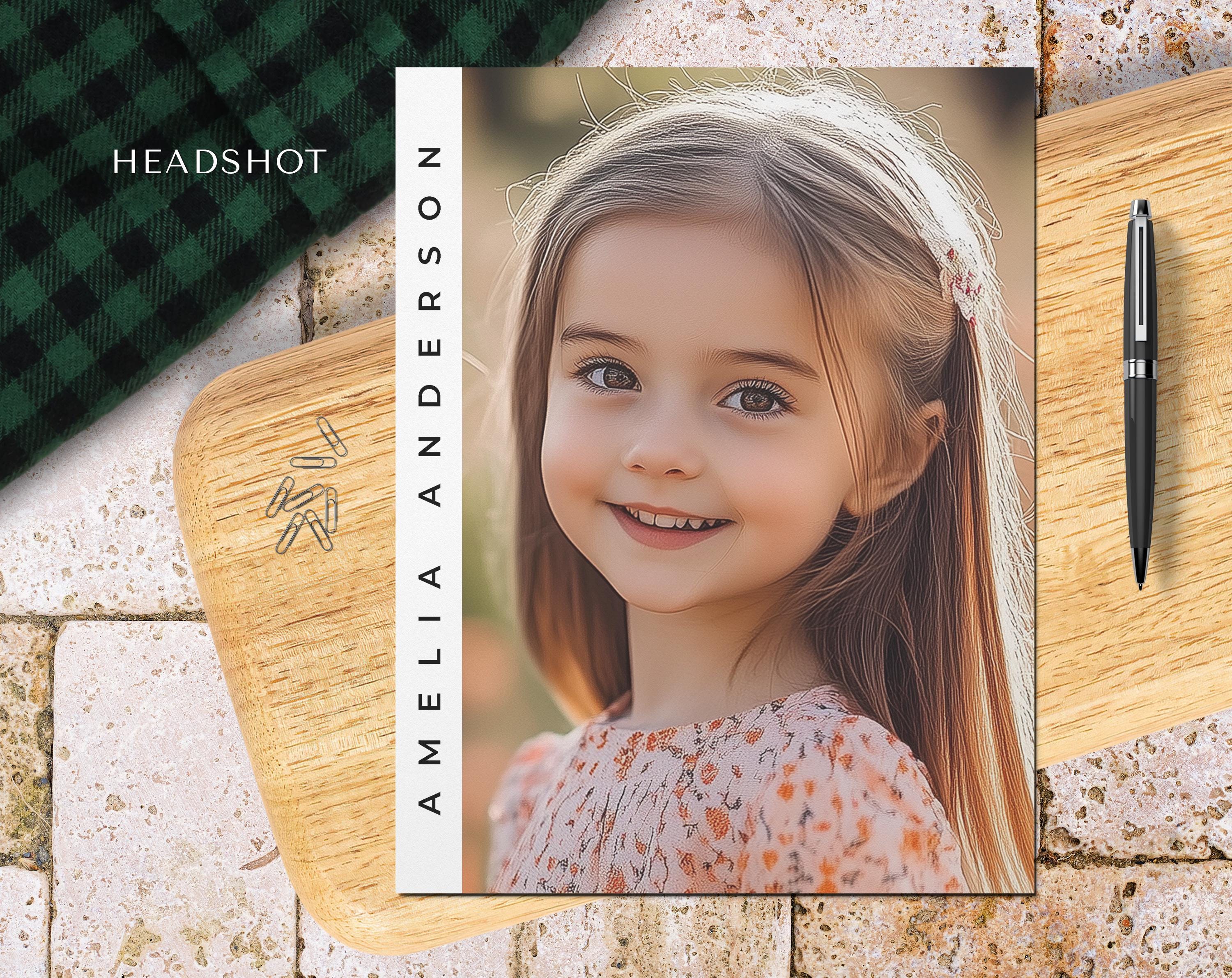 Kids Model Comp Card for Canva: Design a Custom Child Talent Composite ...