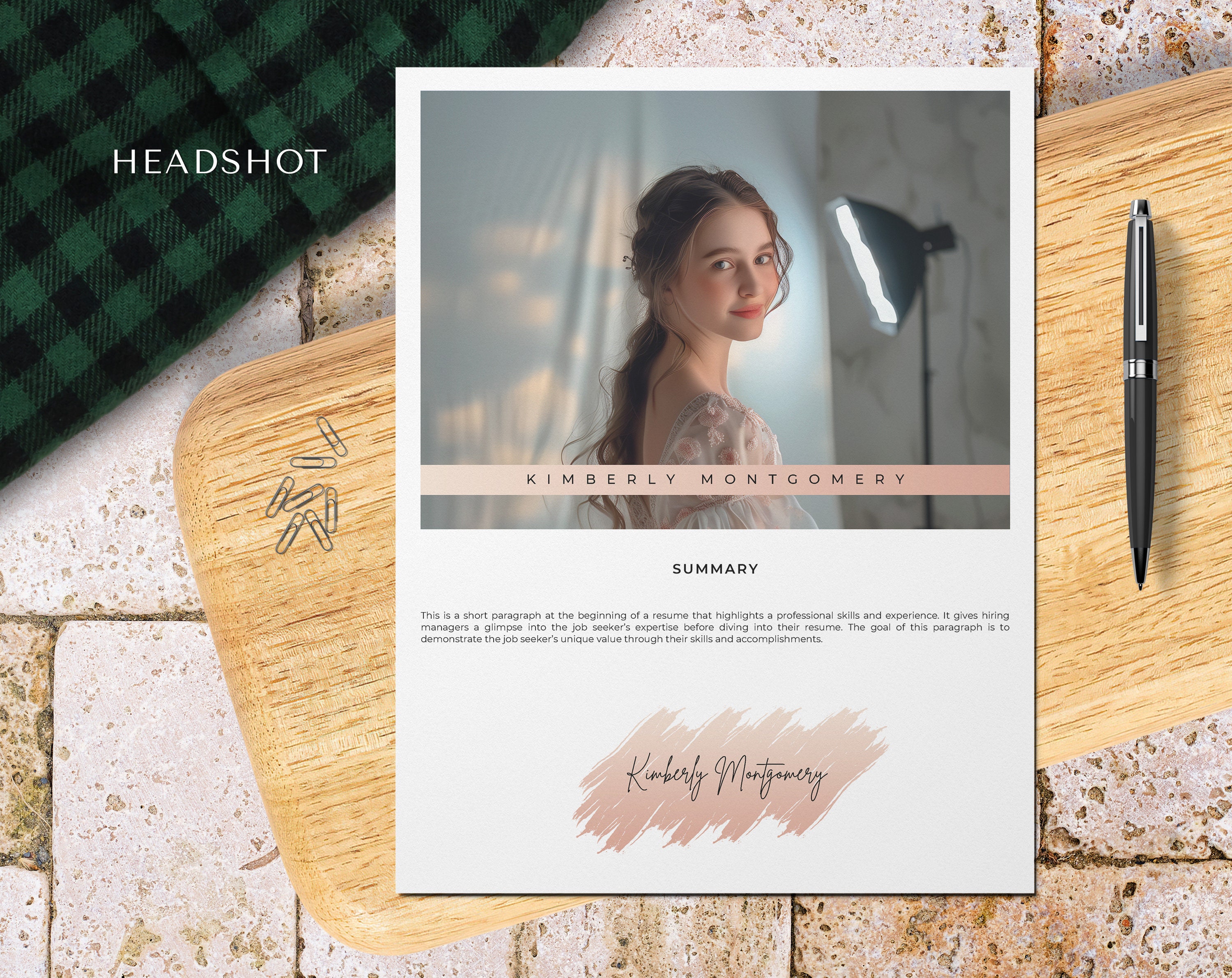 Child Actor Resume Template With Photo for Canva: Ideal for Young ...