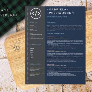 Developer Resume Template for Canva: Perfect for Web and Software ...