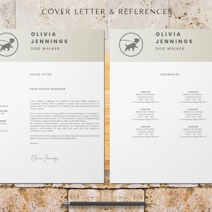 Dog Walker Resume Template for Canva, Pet Sitter, Dog Trainer, Dog ...