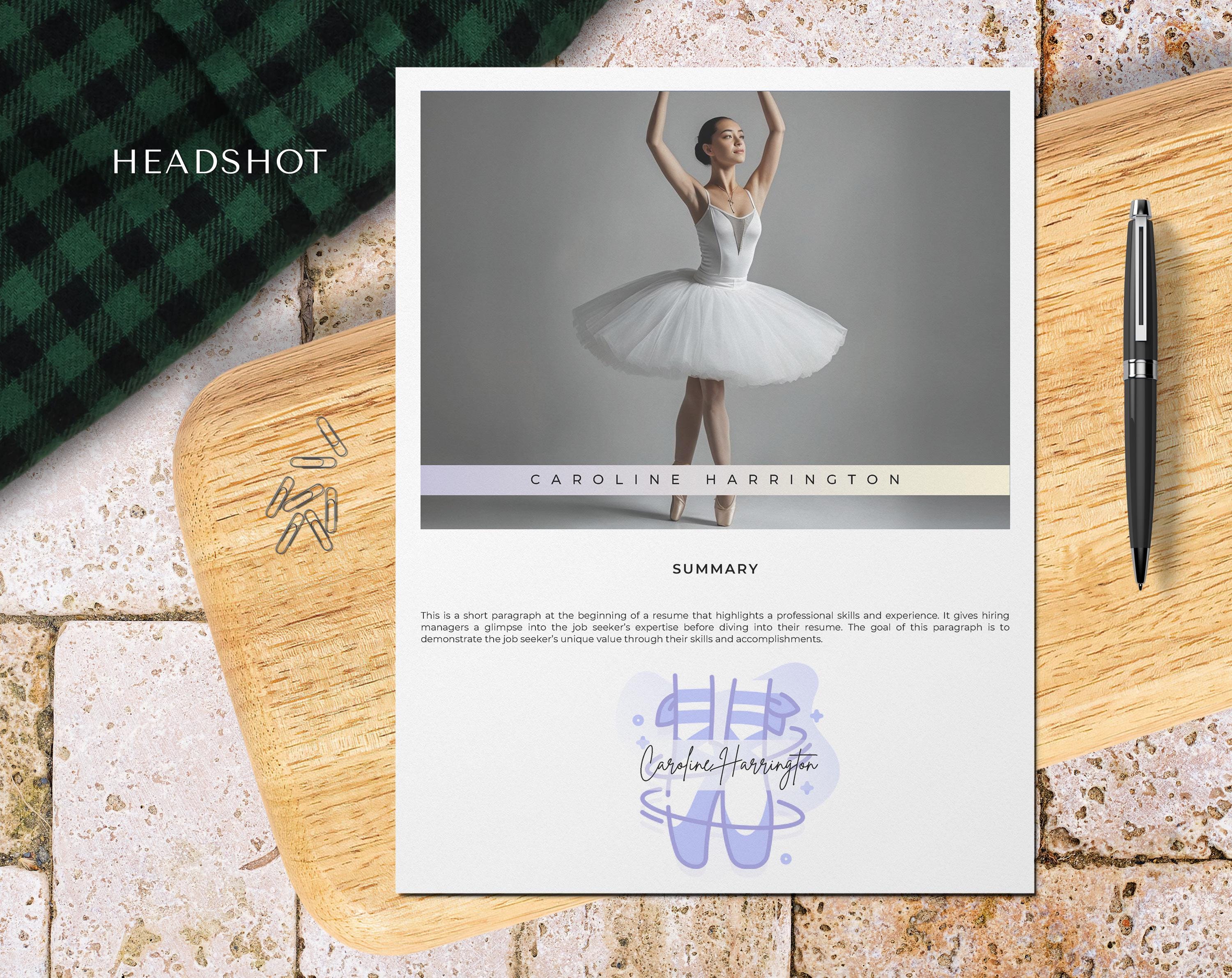 Ballet Resume Template for Canva: Perfect for Showcasing Your Ballerina ...
