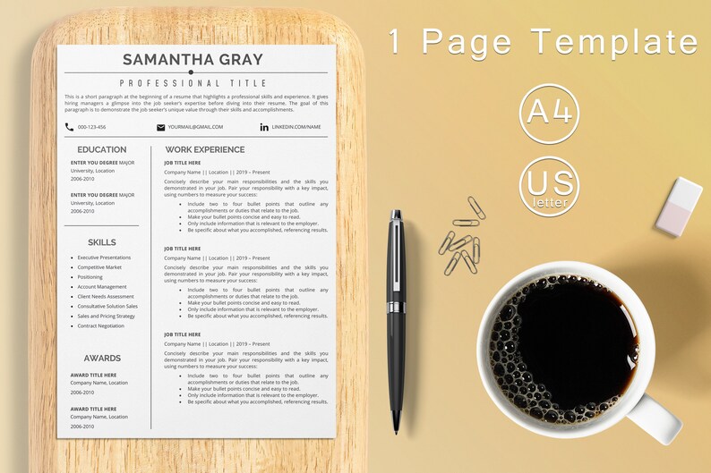 Software Engineer Resume Template for Word It Resume - Etsy