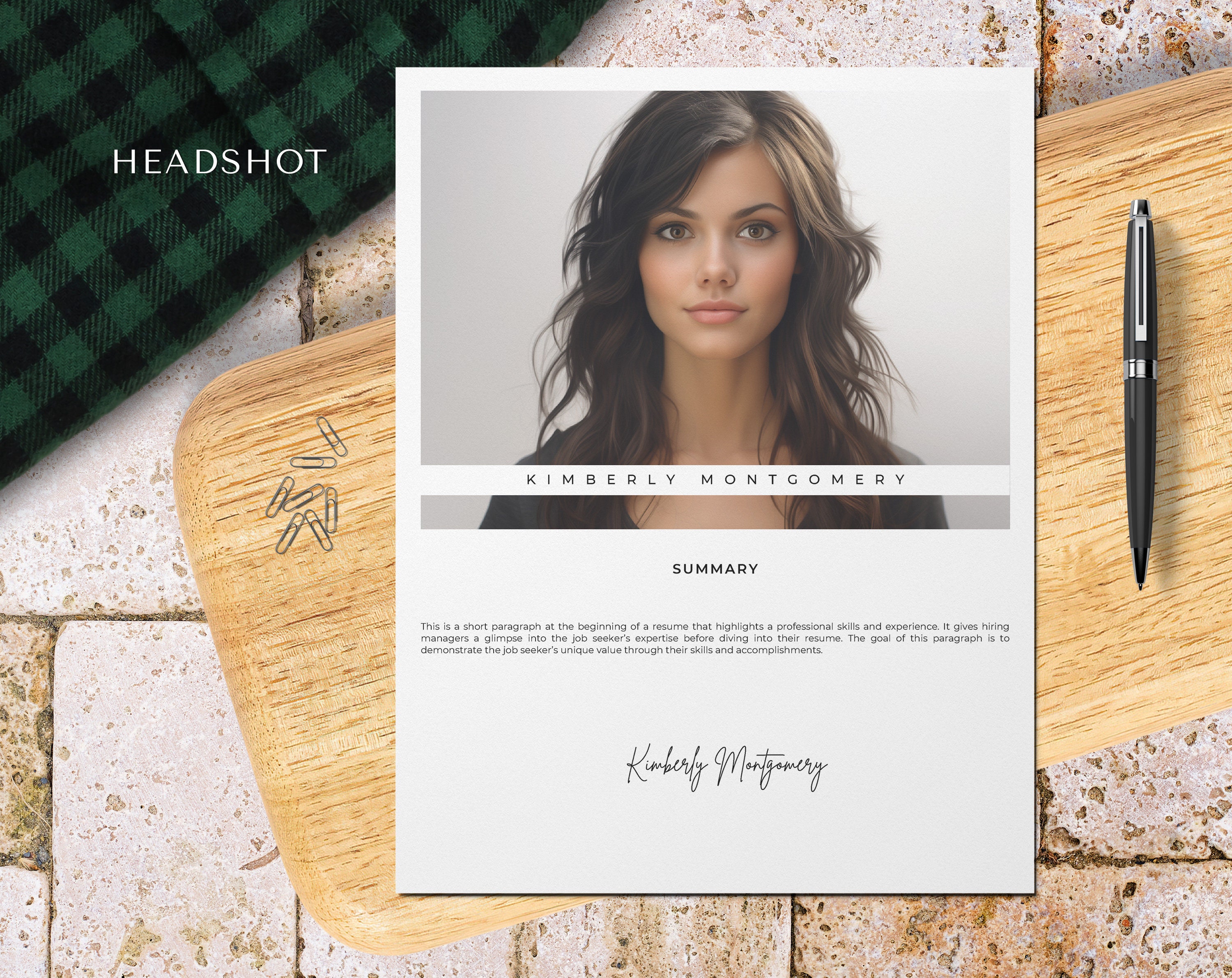 Acting Resume Template With Photo for Canva: Stand Out as an Actor or ...