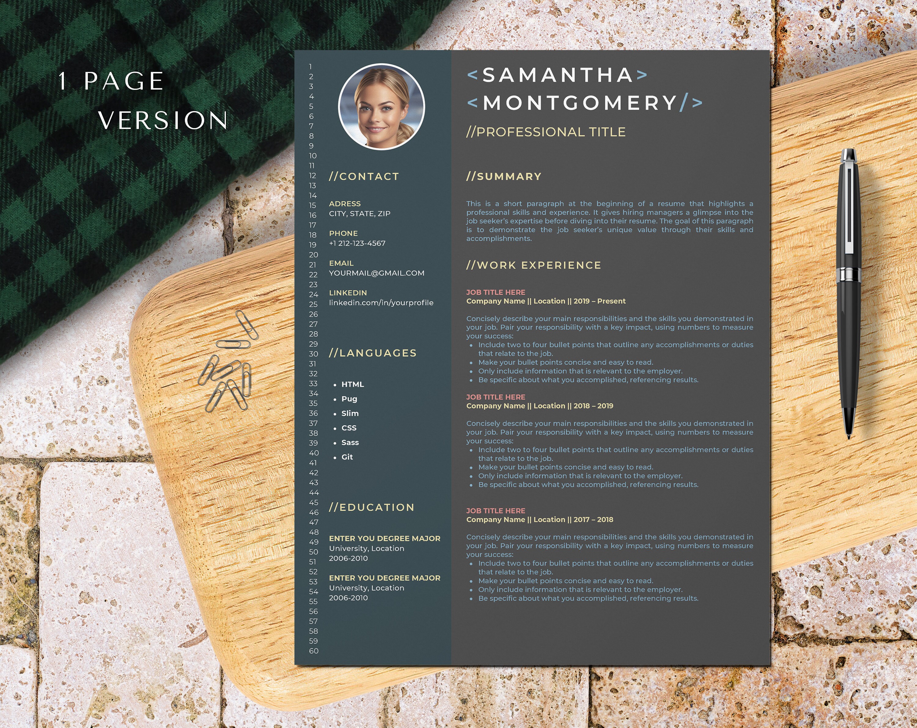 Software Engineer Resume Template for Canva, Web Developer, Software ...