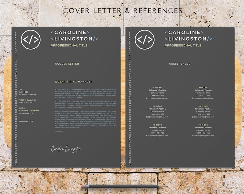 Developer Resume Template for Canva: Highlight Skills as a Web or ...