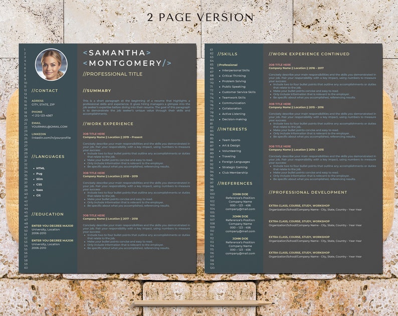 Software Engineer Resume Template for Canva, Web Developer, Software ...