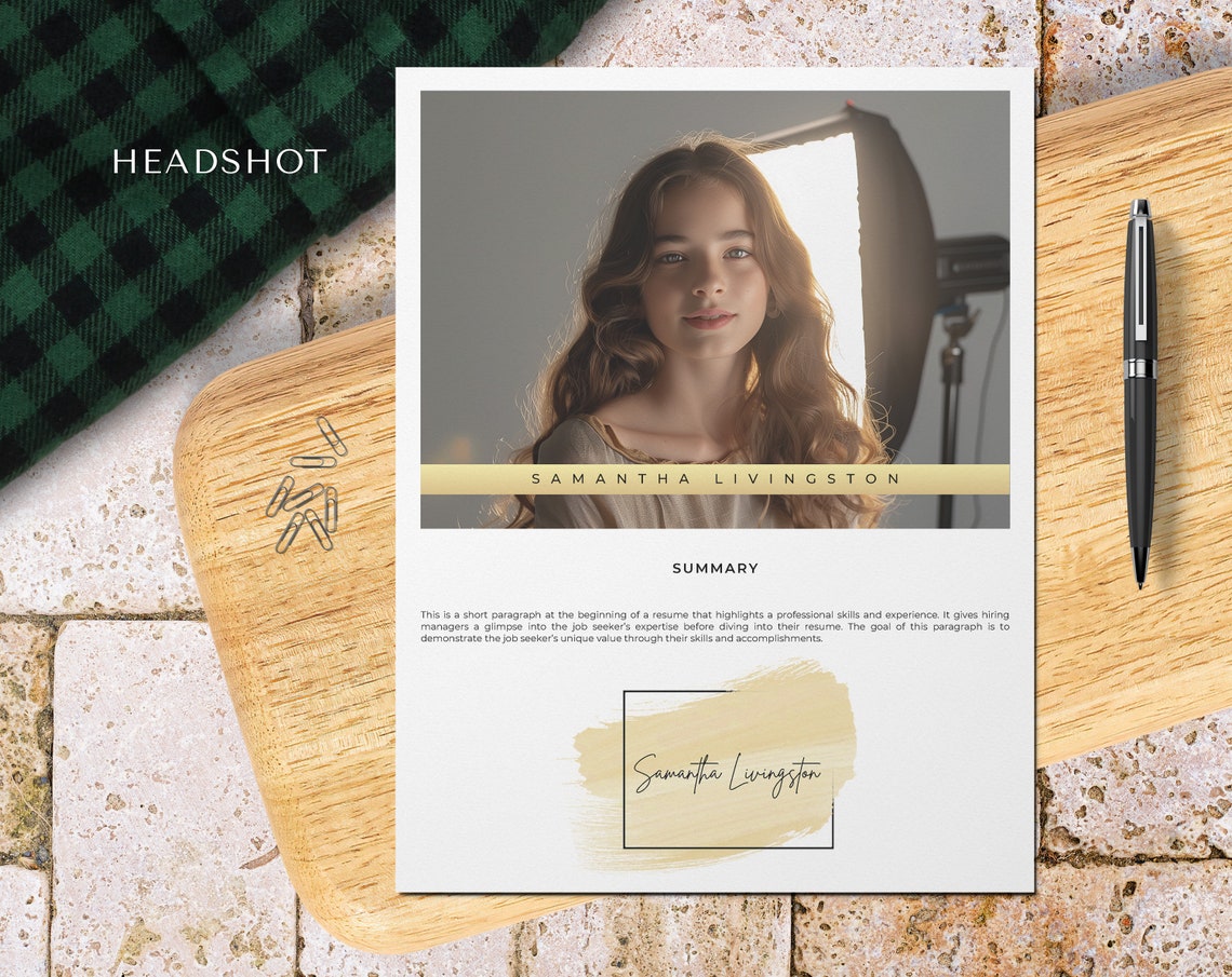 Child Actor Resume Template for Canva, Kid Actor Resume, Child Model ...