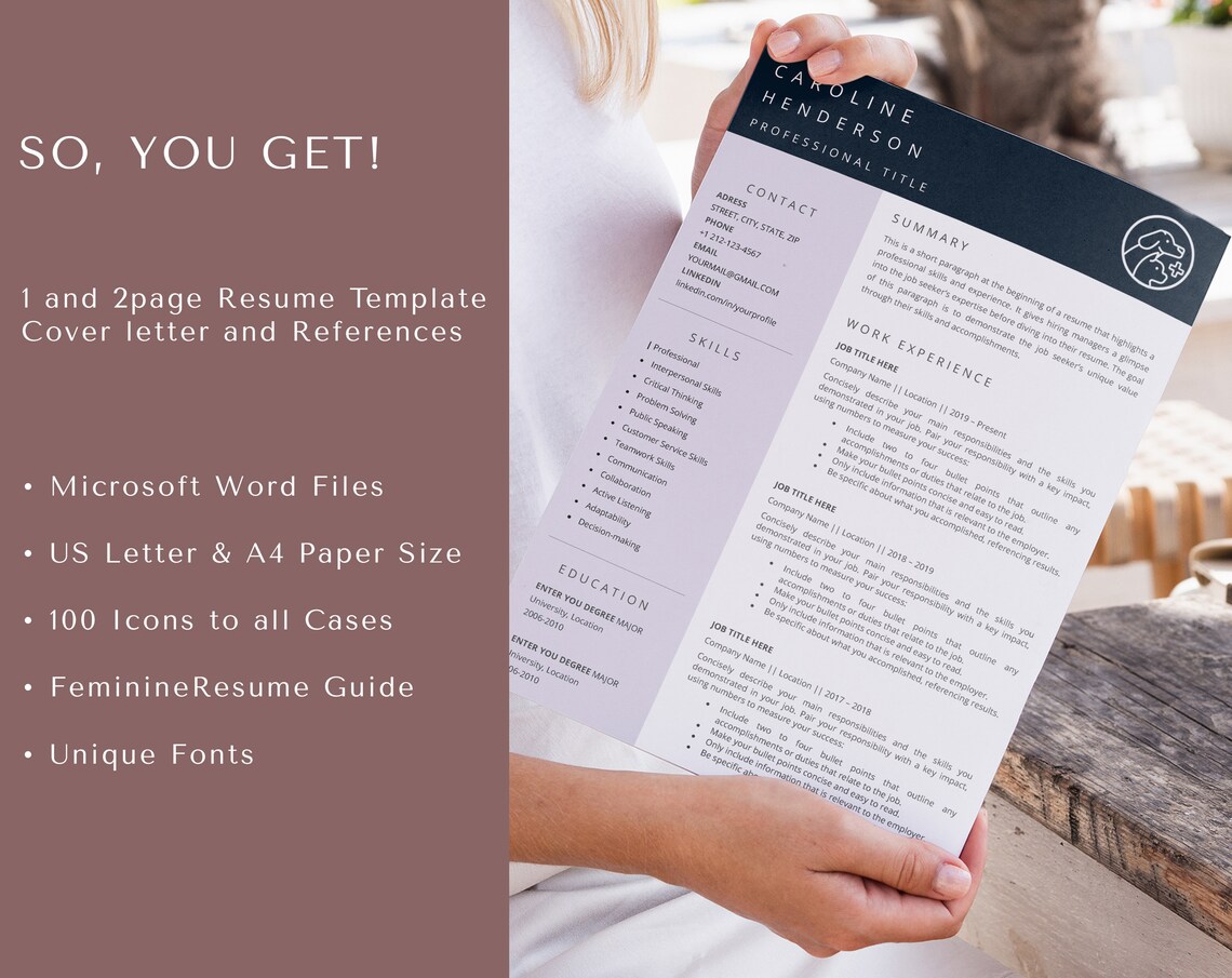 Veterinary Assistant Resume Template for Word, Veterinary Technician ...