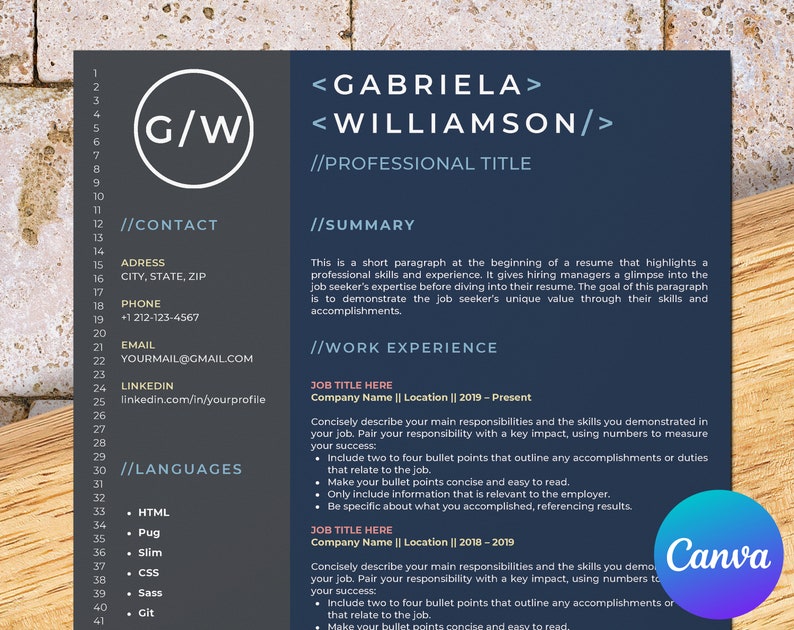 It Developer Resume Template for Canva, Software Developer and Engineer ...