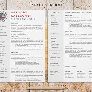 Firefighter Resume Template for Word, Wildland Firefighter Resume ...