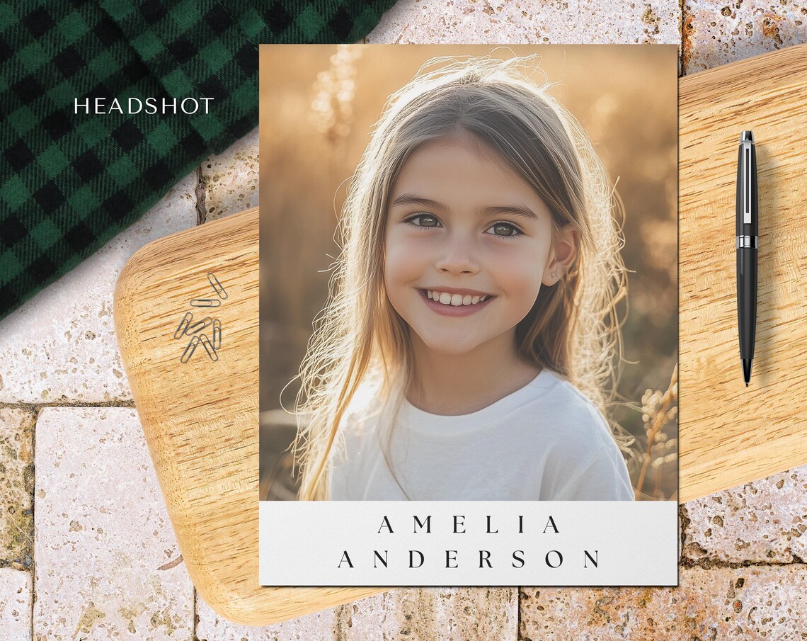 Kids Model Comp Card for Canva: Create a Professional Zed-style Child ...