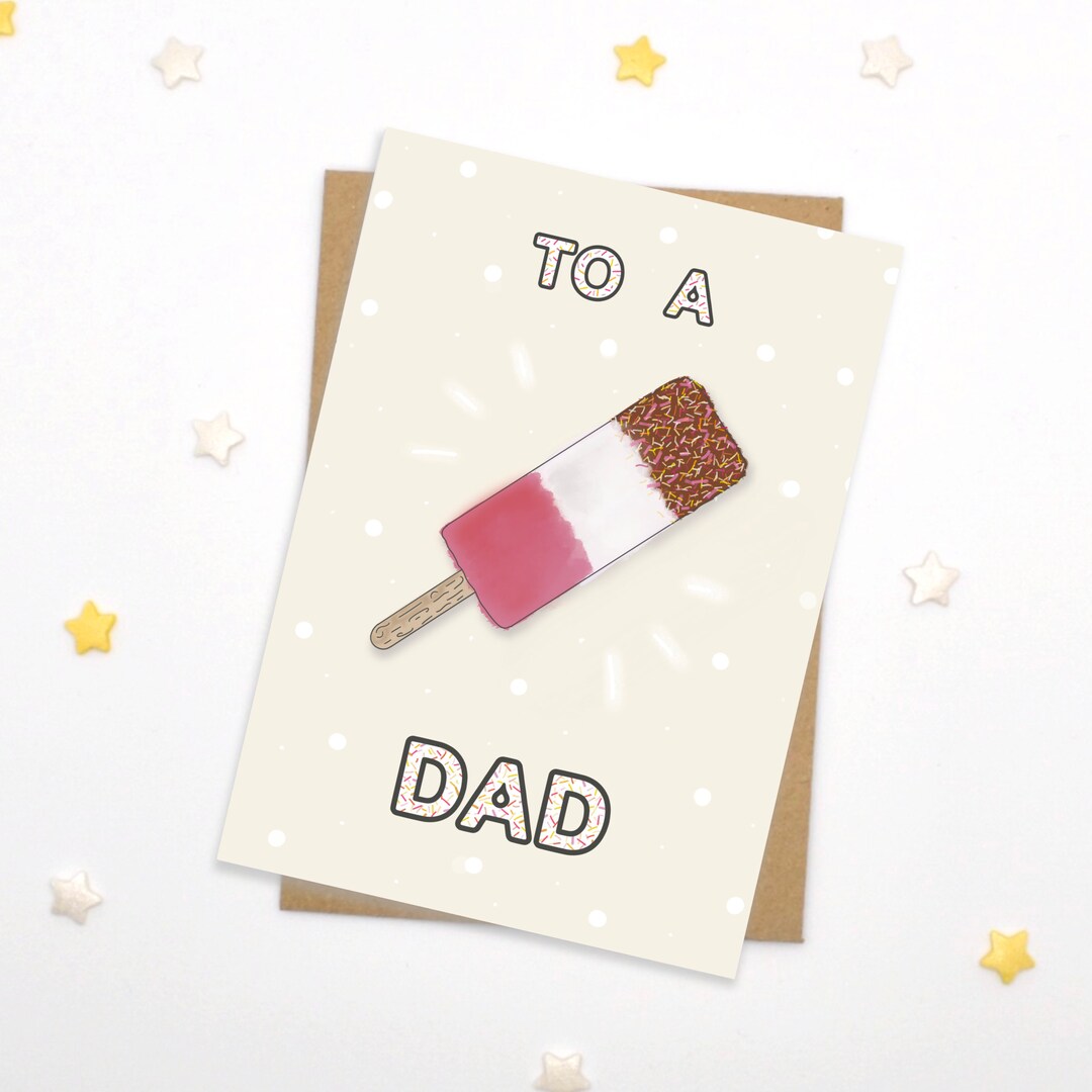 To A 'fab' Dad Father's Day Card, Fab Lolly, Funny Card, Dad, Fathers ...