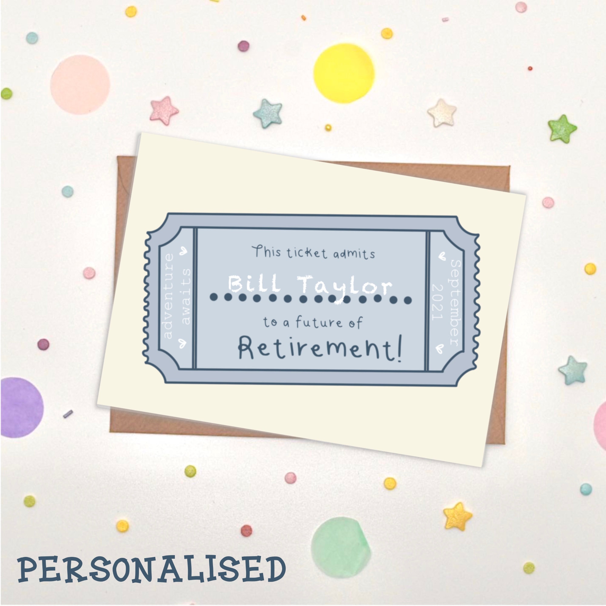 Tarjeta de jubilación Opción personalizada o estándar Feliz jubilación ...