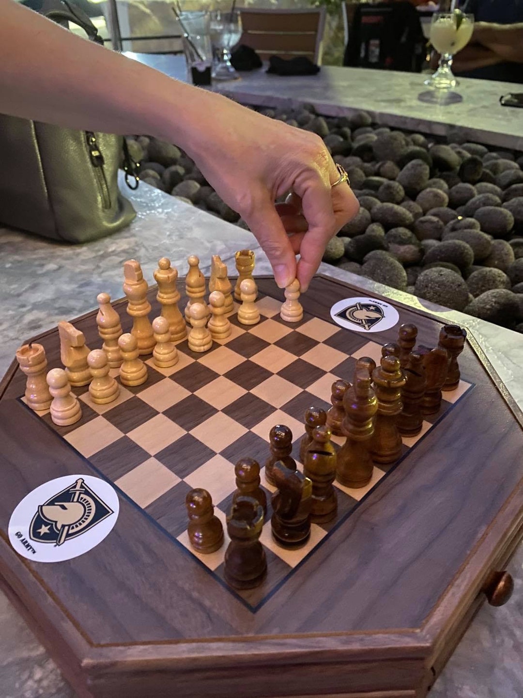 Army Octagon Chess Set - Etsy