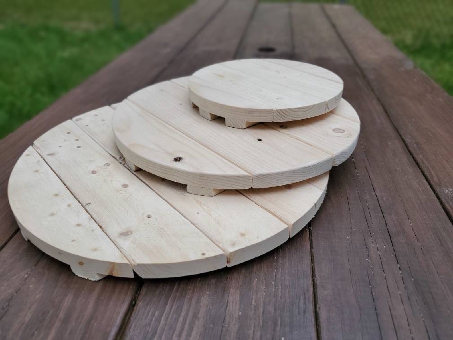 20 Rustic Wood Wedding Cake Stand ANY SIZE Birthday | Etsy