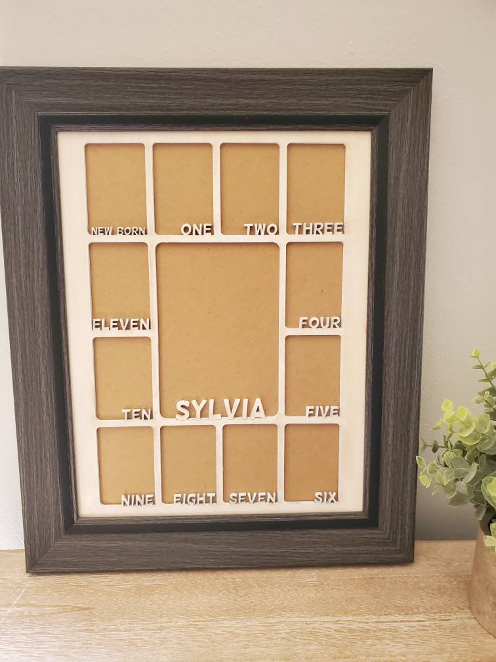 Baby's First Year Personalized 11x14 Picture Frame Inserts | Etsy