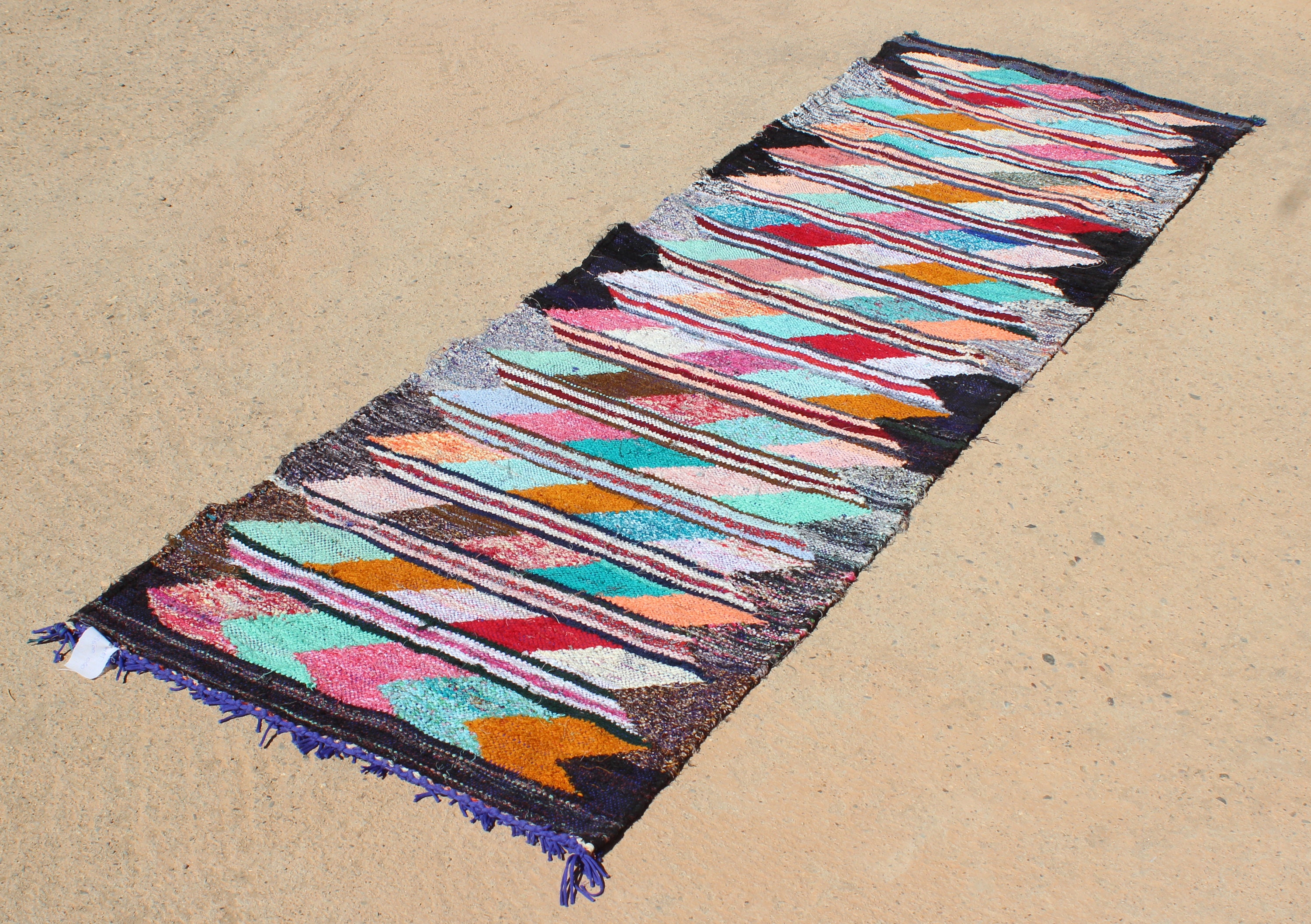 Berber Moroccan 8.5x2.6 Feet Runner Boucharouit Hallway Flat | Etsy