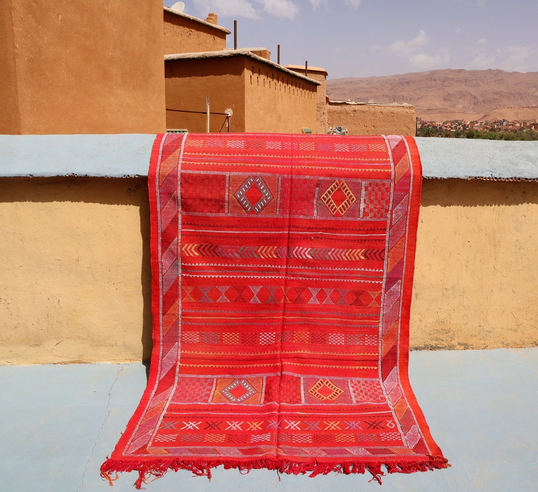 Moroccan Cactus Rug,moroccan Sabra Rug,cactus Blanket,country House Rug ...