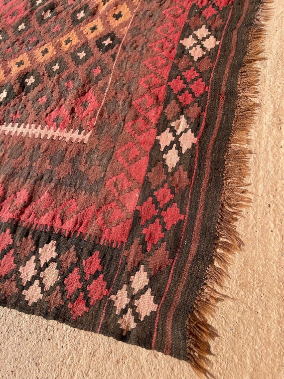 Moroccan berber area kilim Akhnif Hanbel flat woven 110 x 175 cm Floor ...