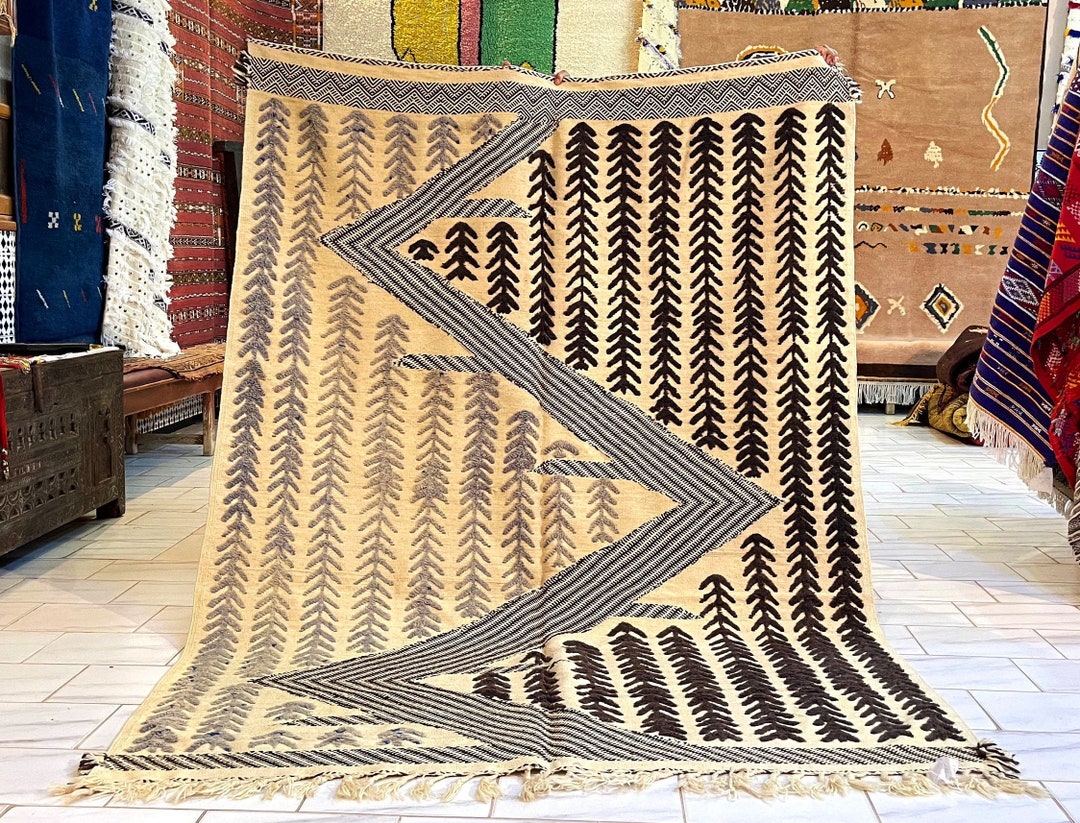 Berber Rug 6 X 8 Feet - Tufted Rug - Kilim Rug - Glaoui Rug - Vintage ...