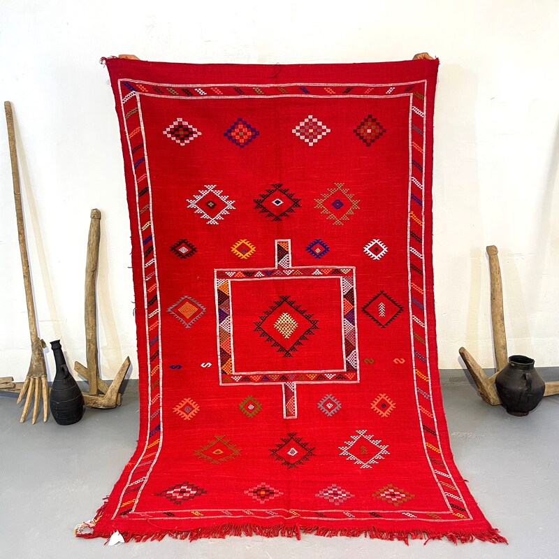 Red Moroccan Rug - Etsy