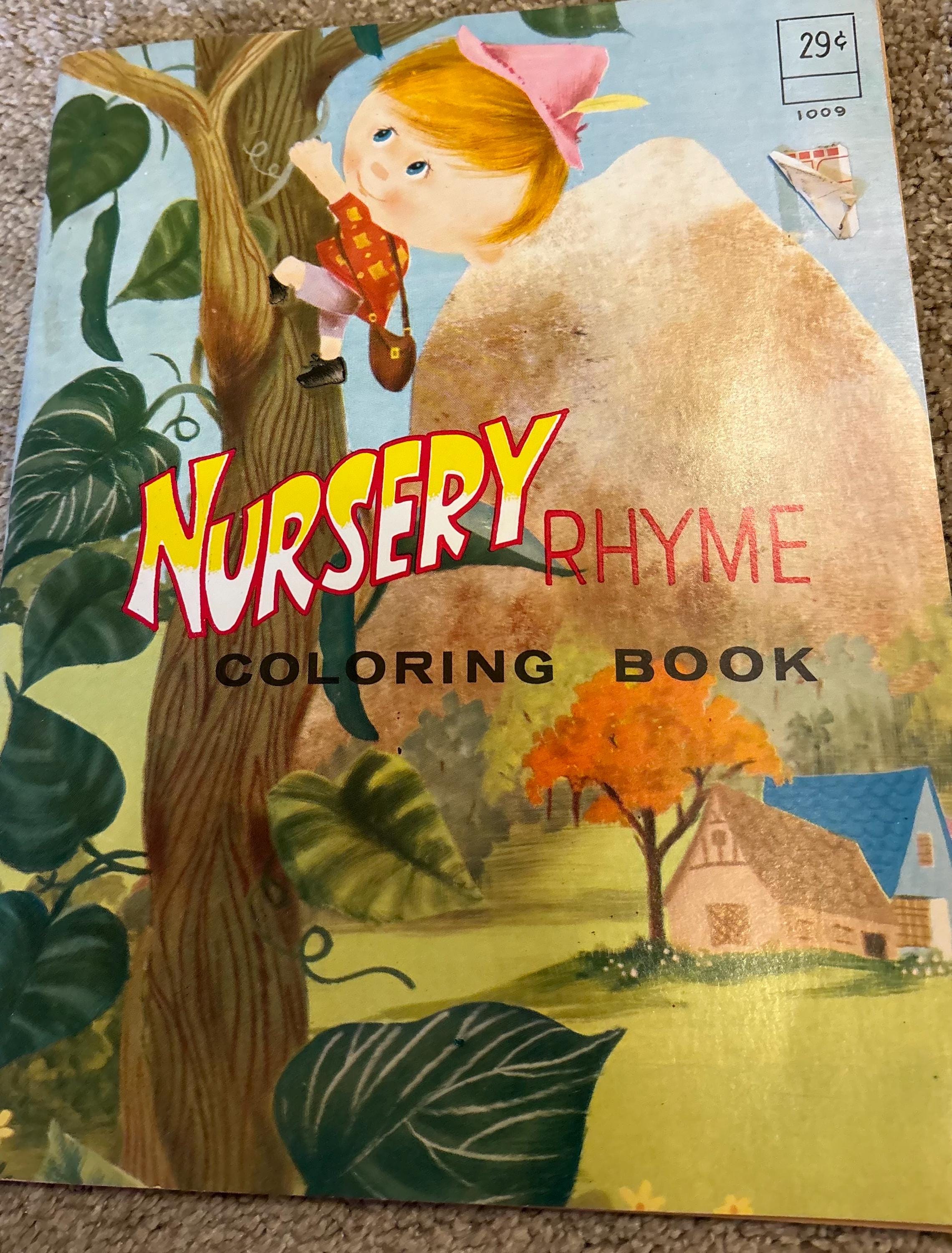 Nursery Rhyme Coloring Book - Etsy