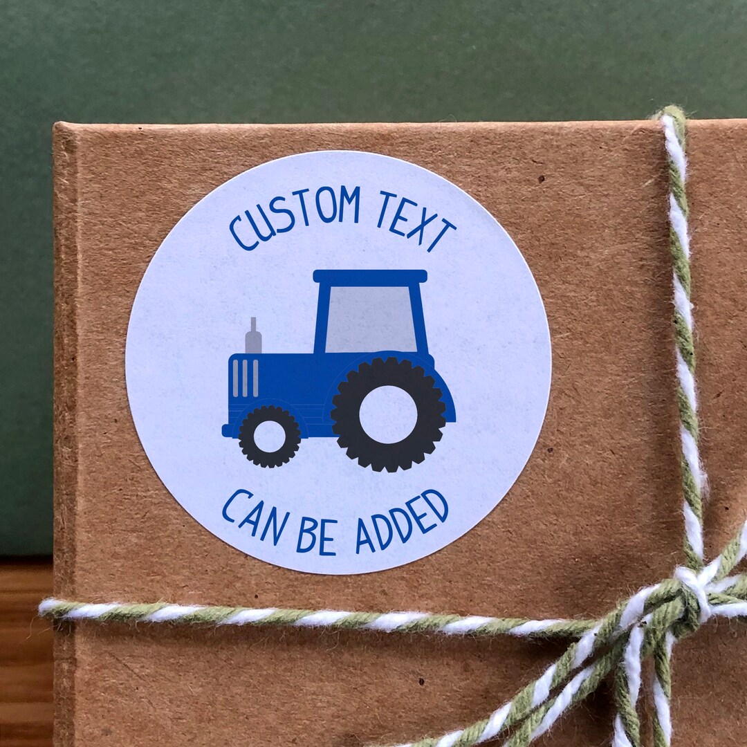 Tractor Stickers, Custom Personalised Tractor Labels, Birthday Stickers ...