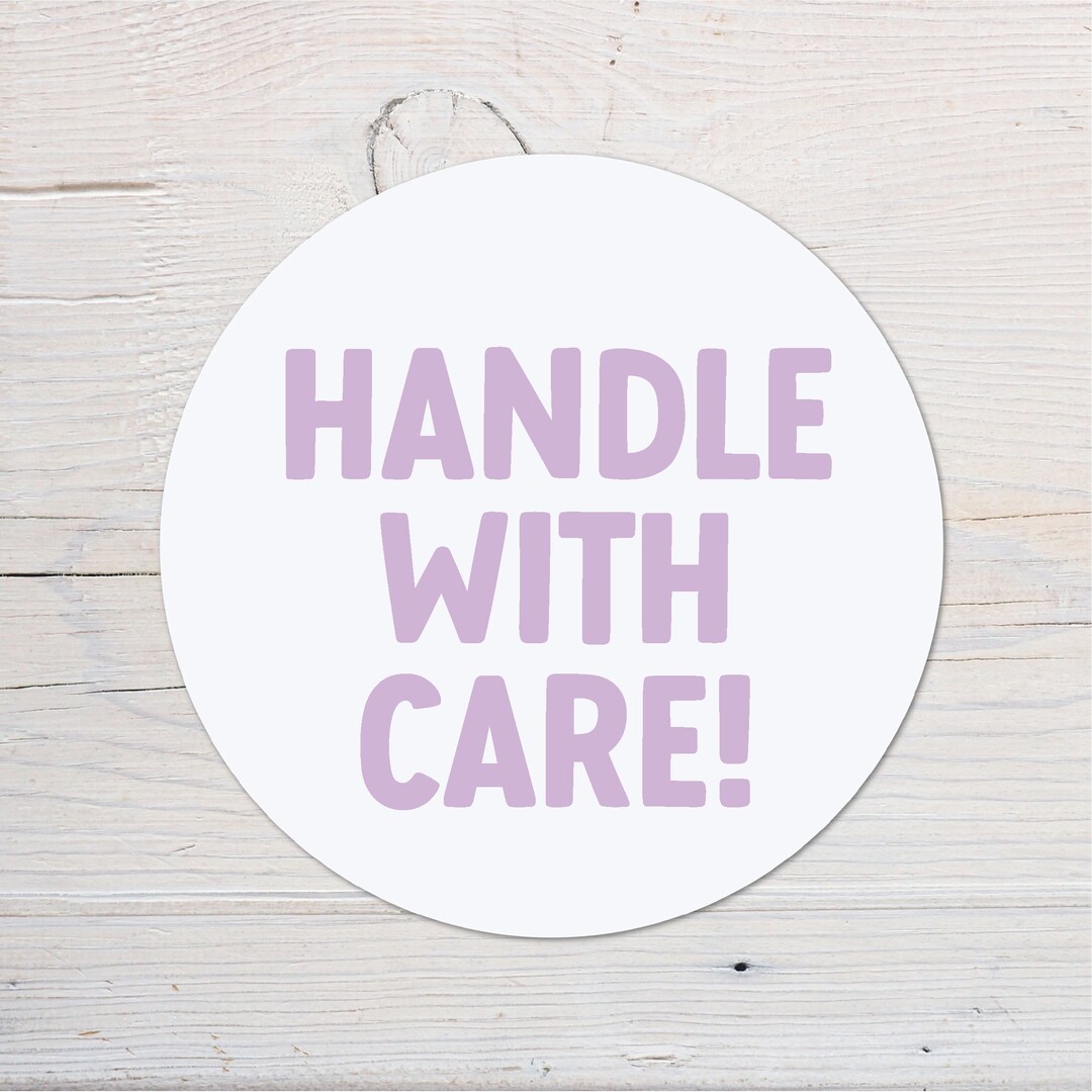 Handle With Care Stickers, Fragile Labels, Small Business Stationery ...