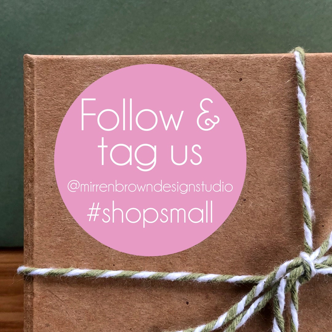 Thank You, Snap Tag Follow Us Stickers, Personalised Custom Social ...