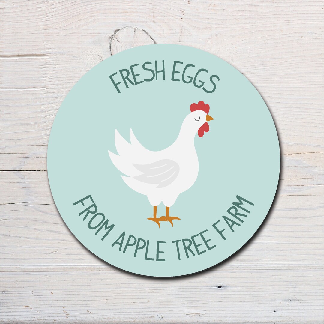 Chicken Egg Stickers, Fresh Eggs for Sale, Farming Labels, Egg Boxes ...