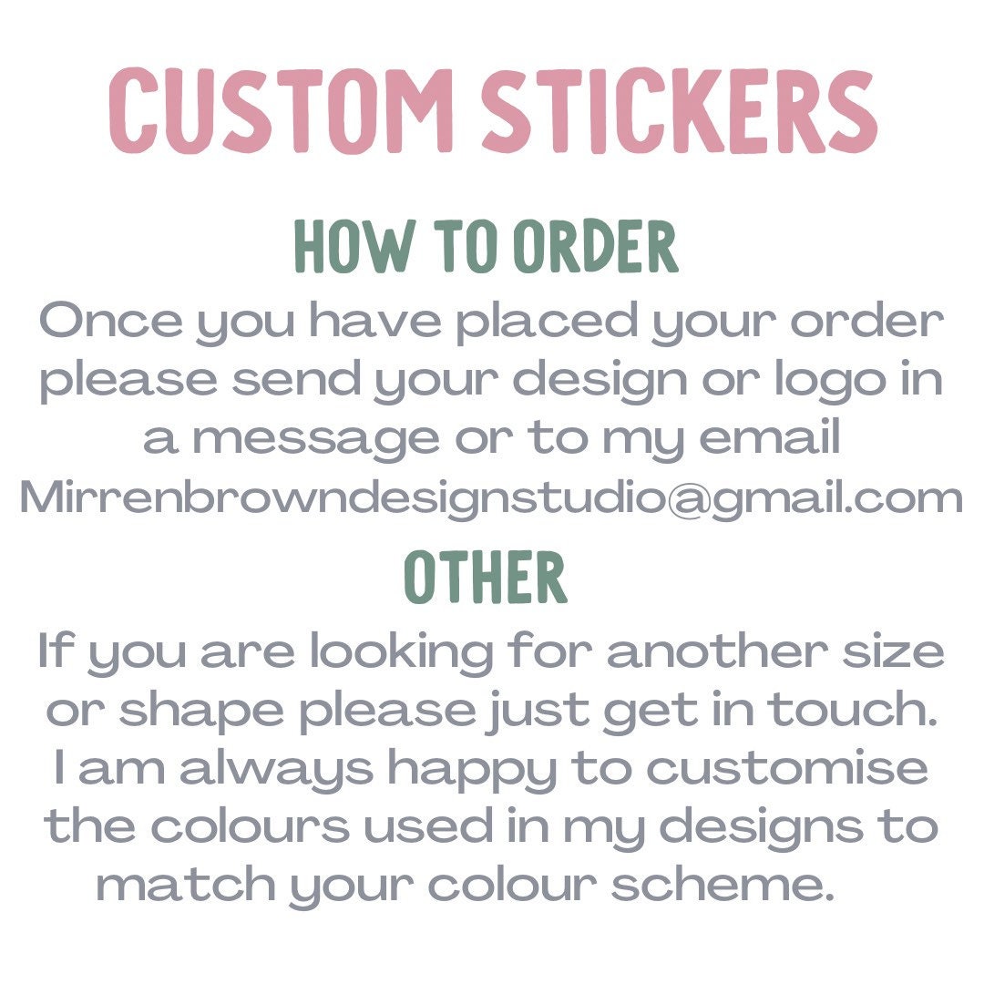 Logo Stickers Custom Made Personalised Labels Postage - Etsy UK
