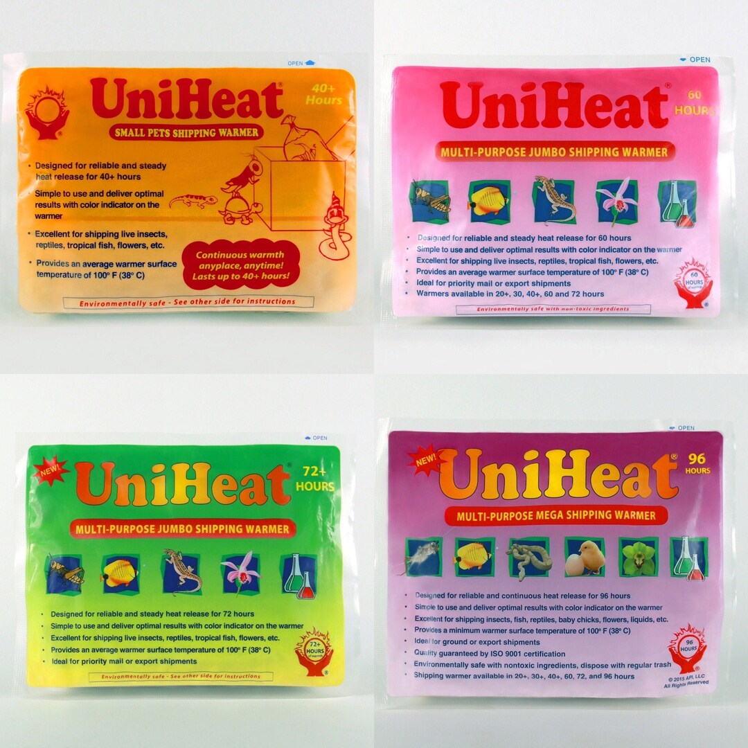 Uniheat Plant Shipping Heat Pack: 40, 60, 72, or 96 Hour - Etsy
