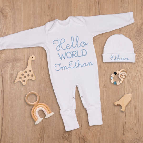 Hello World Newborn Outfit Girl - Etsy