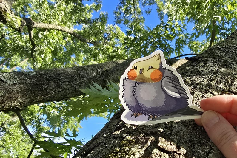 Cockatiel Borb (bird) Die Cut Vinyl Sticker 3in - Etsy