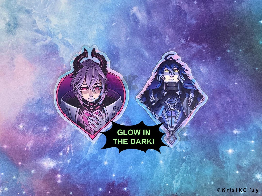 Durin & Flins - Genshin Impact - Die Cut Glow-in-the-dark Holographic ...