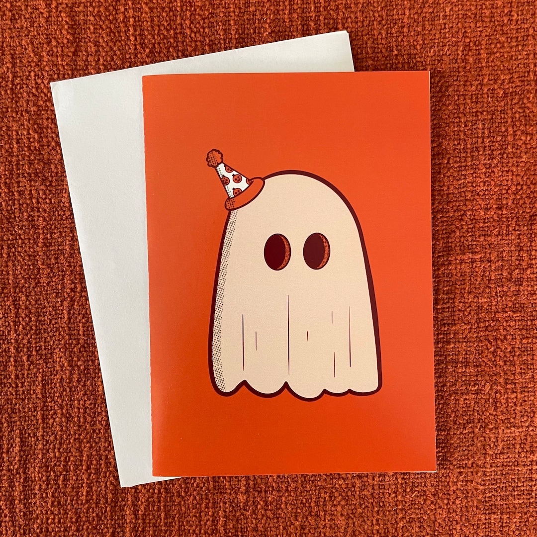 Spooky Birthday Card | Ghost Birthday Card | Cute Halloween Card ...