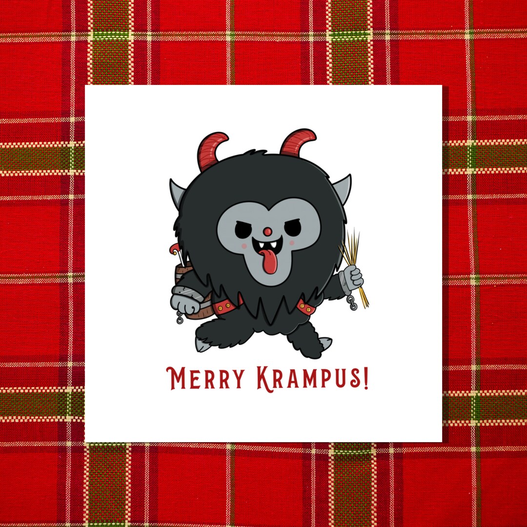 Cute Krampus Print | Krampus Art Print | Krampus Decoration - Etsy