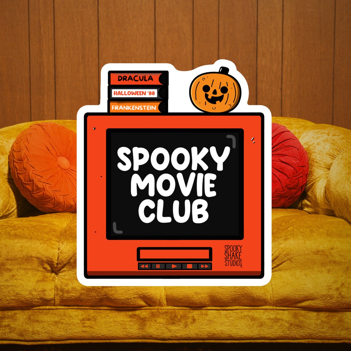 Spooky Movie Club Sticker: Retro Horror VHS Tape - Etsy