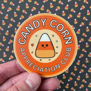Candy Corn Appreciation Club Sticker - Halloween Treat (3" X 3") - Etsy