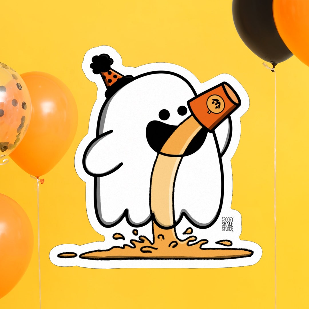Halloween Party Sticker | Halloween Ghost Sticker | Cute Ghost Sticker ...